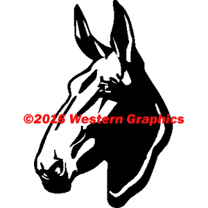 Mule Head – Style #63 – Western Graphics